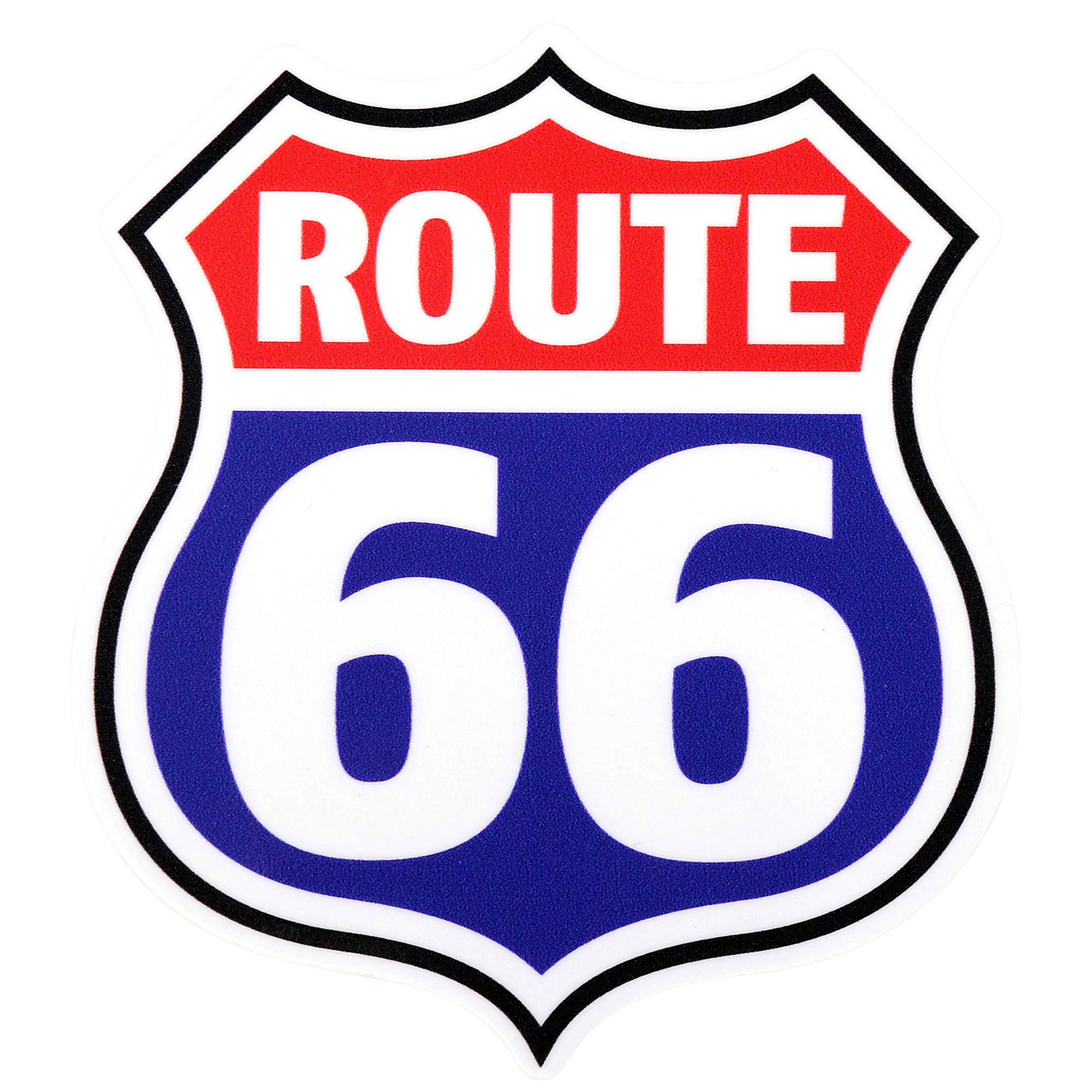 Route 66 Red White and Blue Vinyl Bumper Sticker