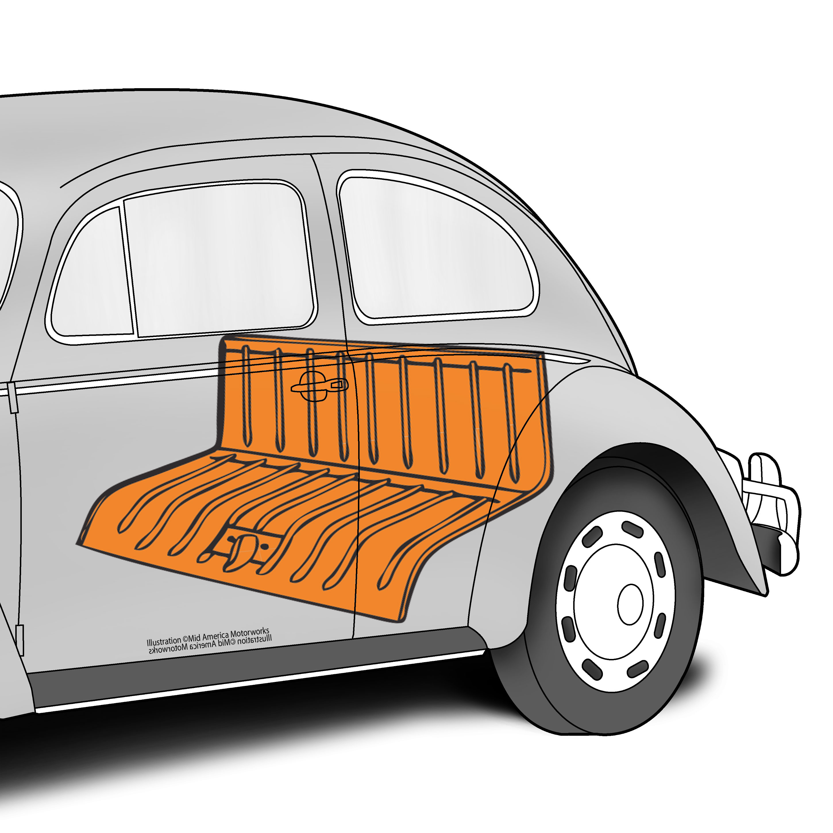 Air Cooled VW 1954-1979 Luggage Compartment Shelf Sheet Metal