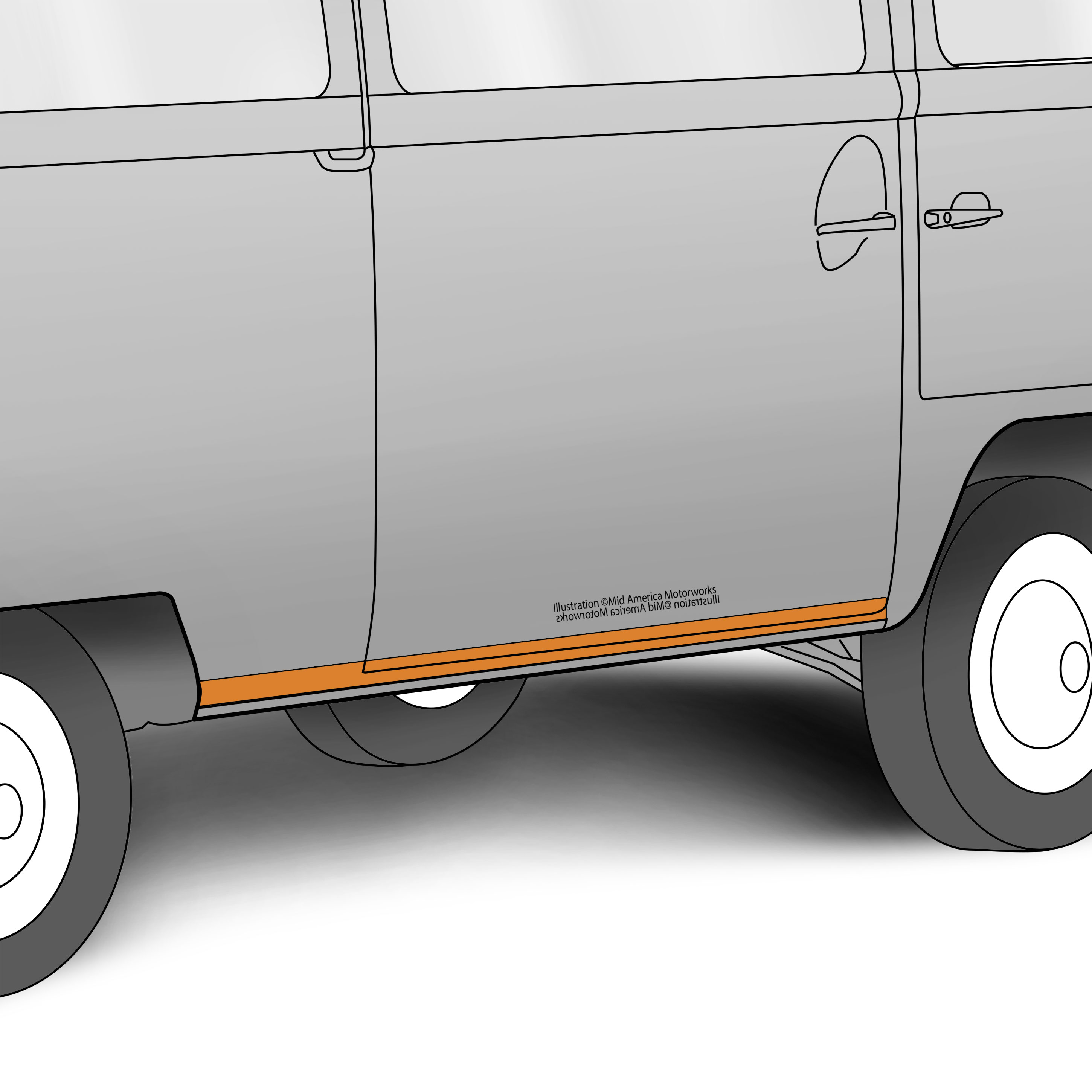 Air Cooled VW 1964-1979 Bus SIDE Sliding Door Guide Rail Sheet Metal ...