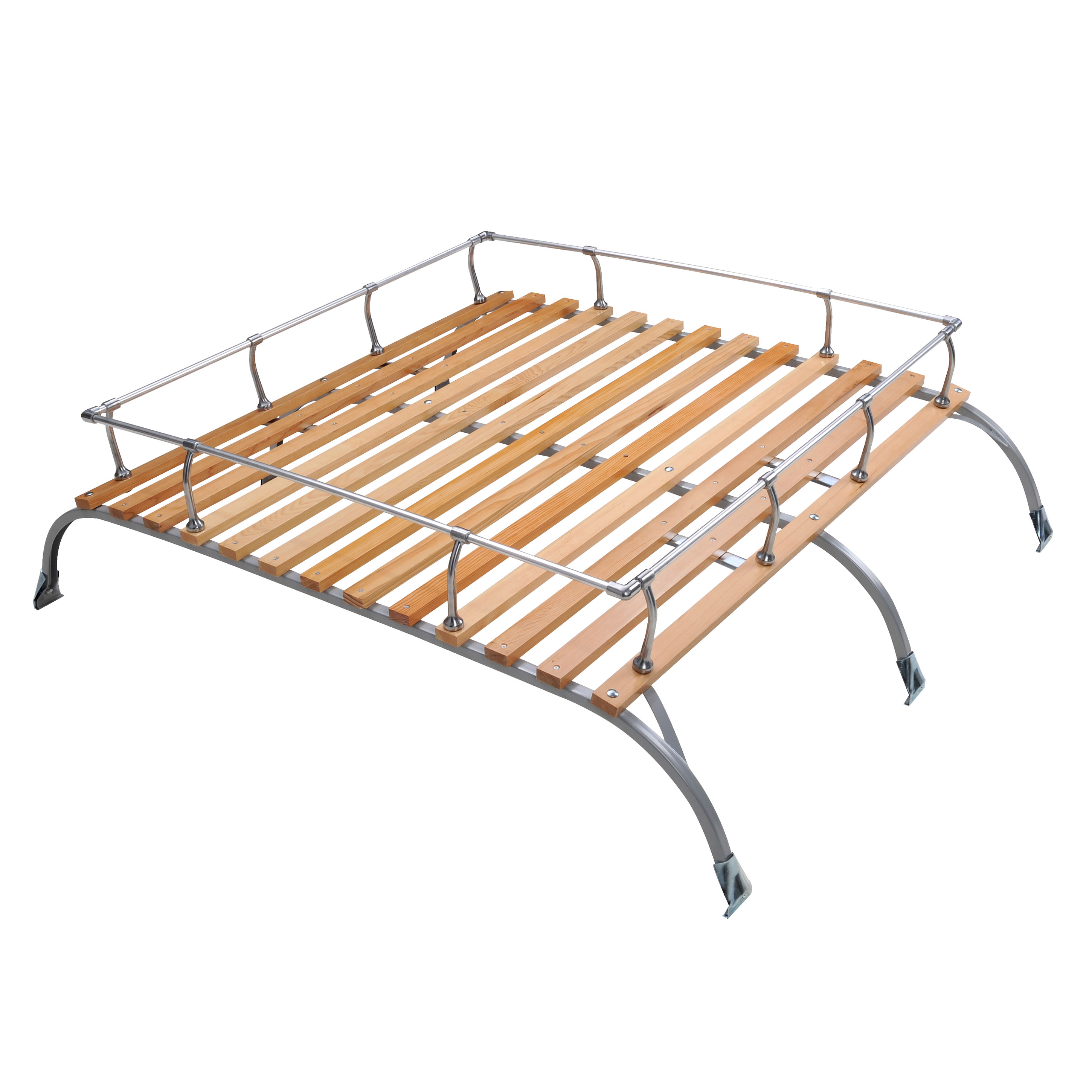 Air Cooled VW 1950-1979 Bus Roof Rack Powder Coated Steel and Wood Slat ...