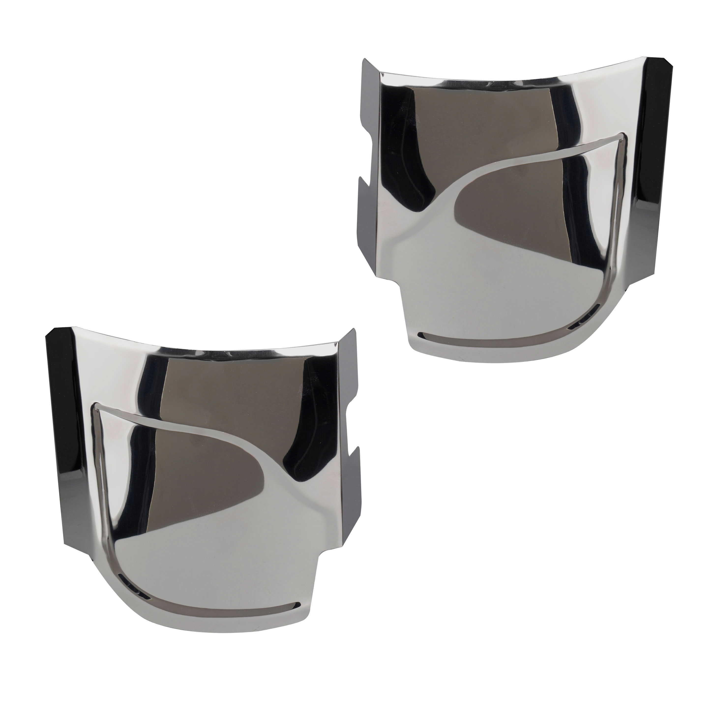 Air Cooled VW 1950-1979 Beetle Rear Fender Gravel Guards Polished Aluminum