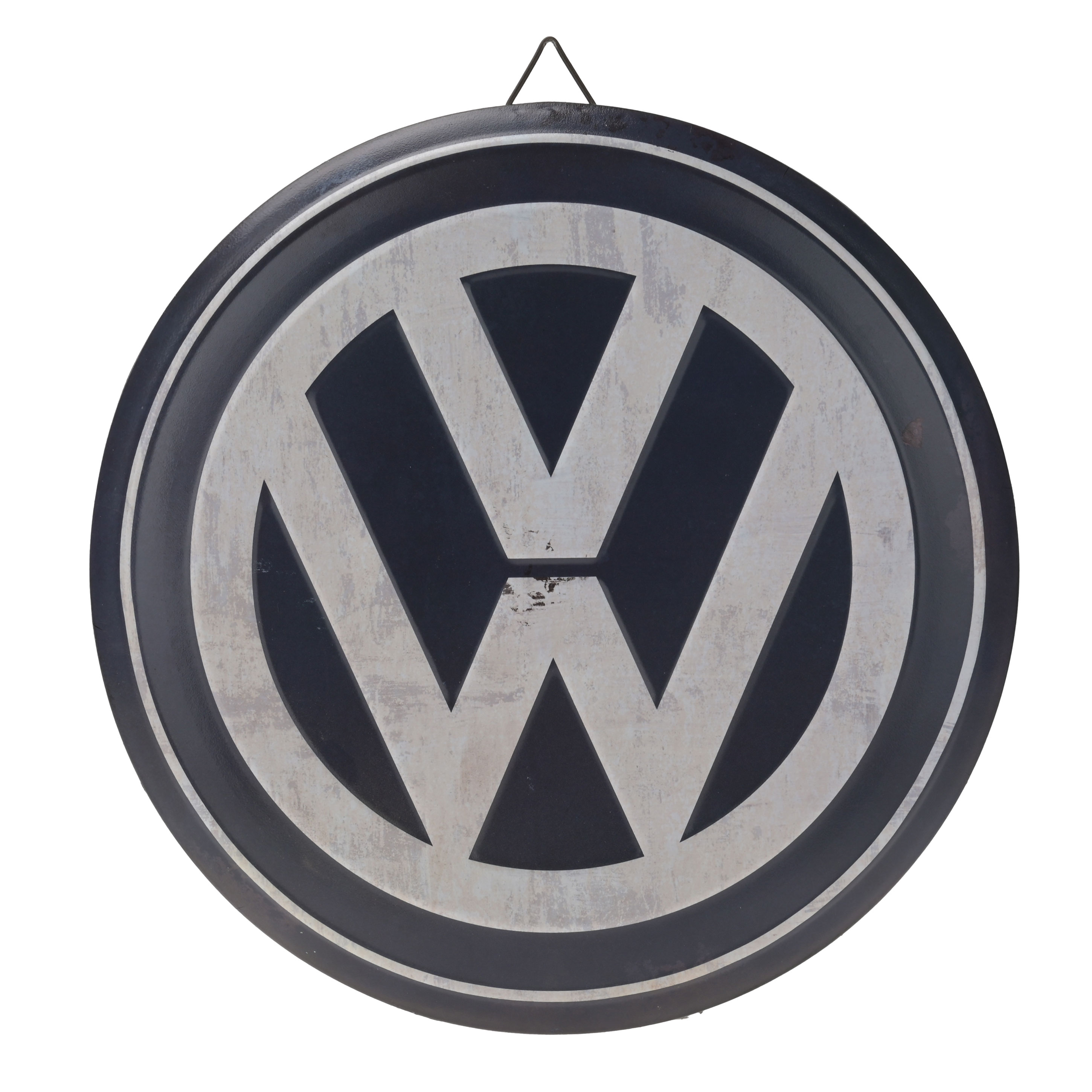 Air Cooled VW Volkswagen Logo Rustic Round Metal Sign