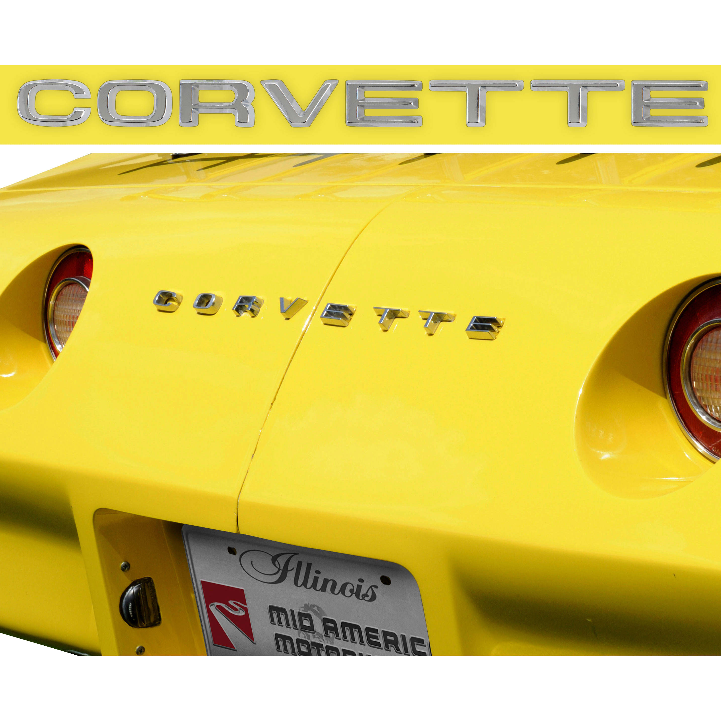 1974-1975 C3 Corvette Rear Bumper Emblem Letters 6260519