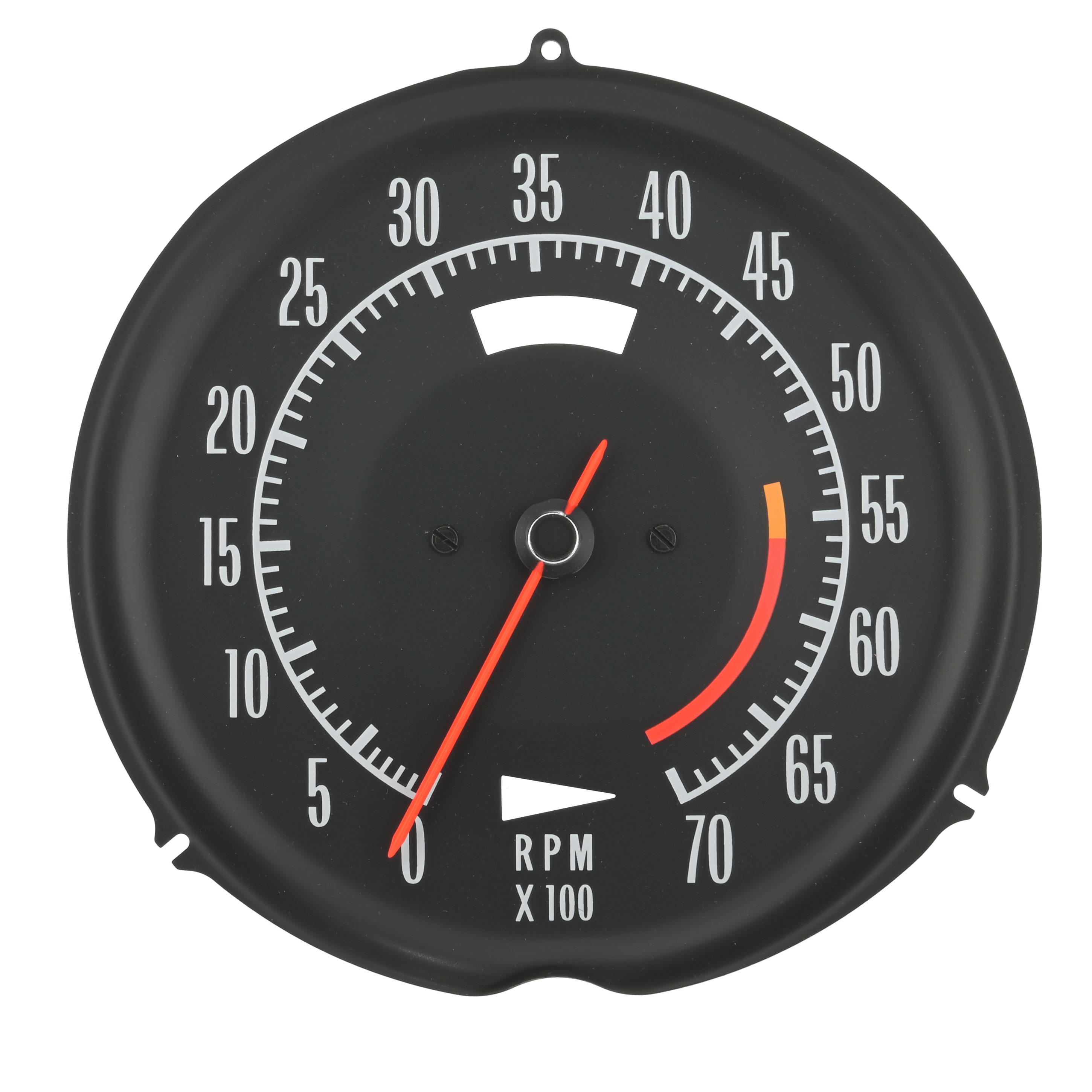 1972-1974 Corvette Tachometer Gauge-White Graphics 5600 RPM Redline ...