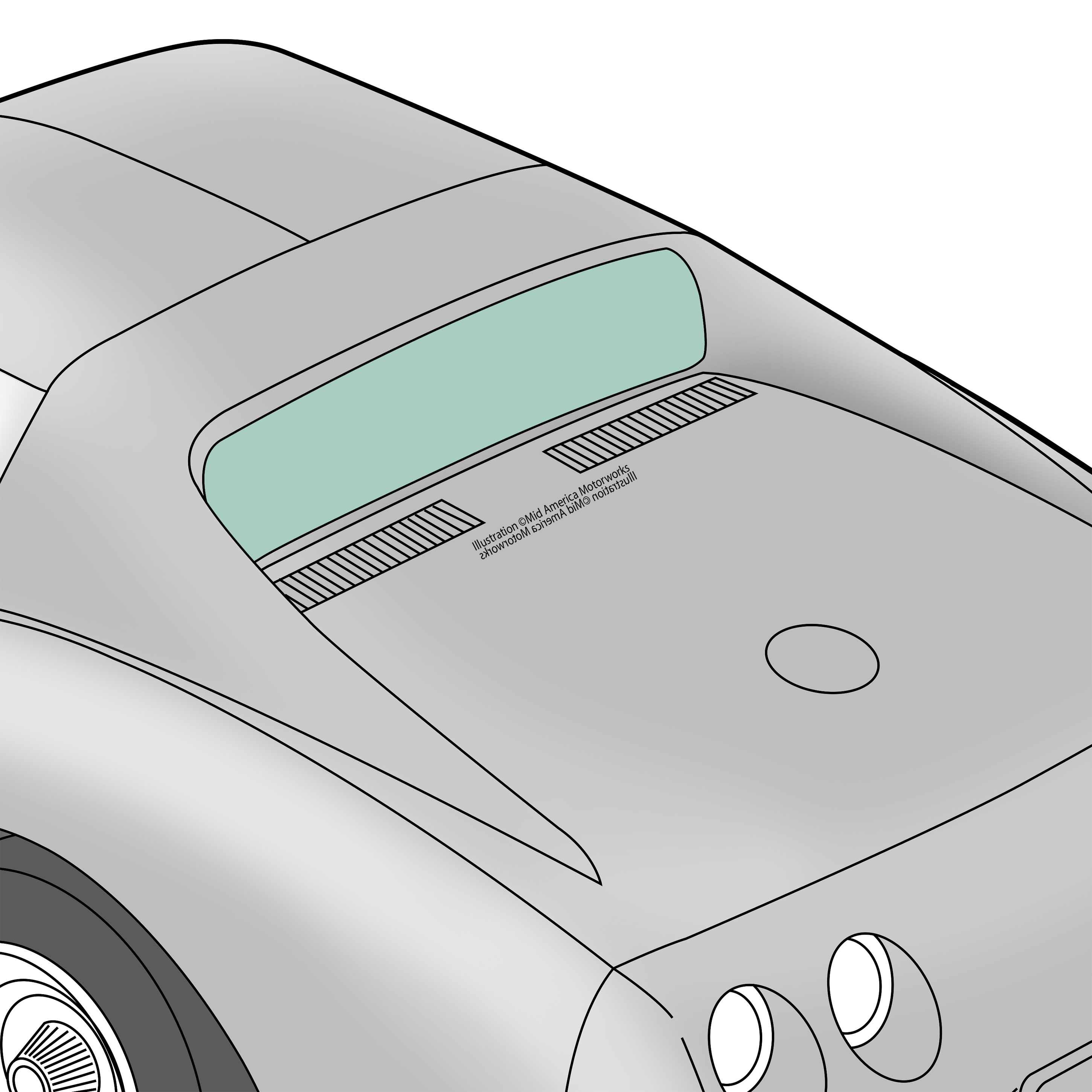 1973-1977 Corvette C3 Coupe Tinted Rear Window Glass