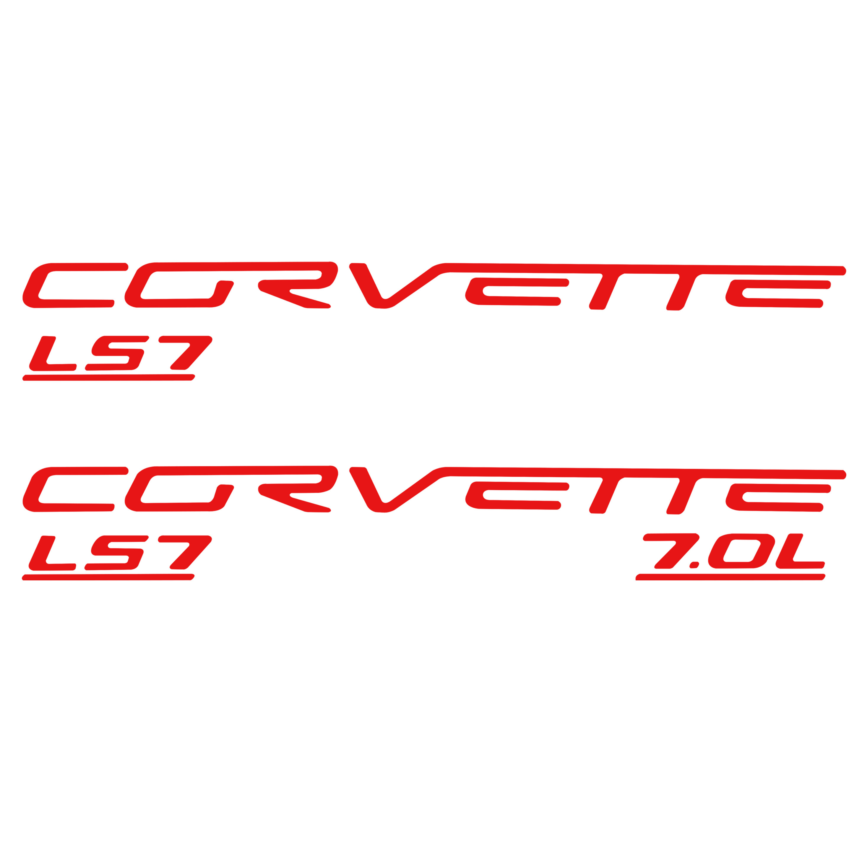 2006-2013 Corvette C6 LS7 Fuel Rail Cover Lettering Kit