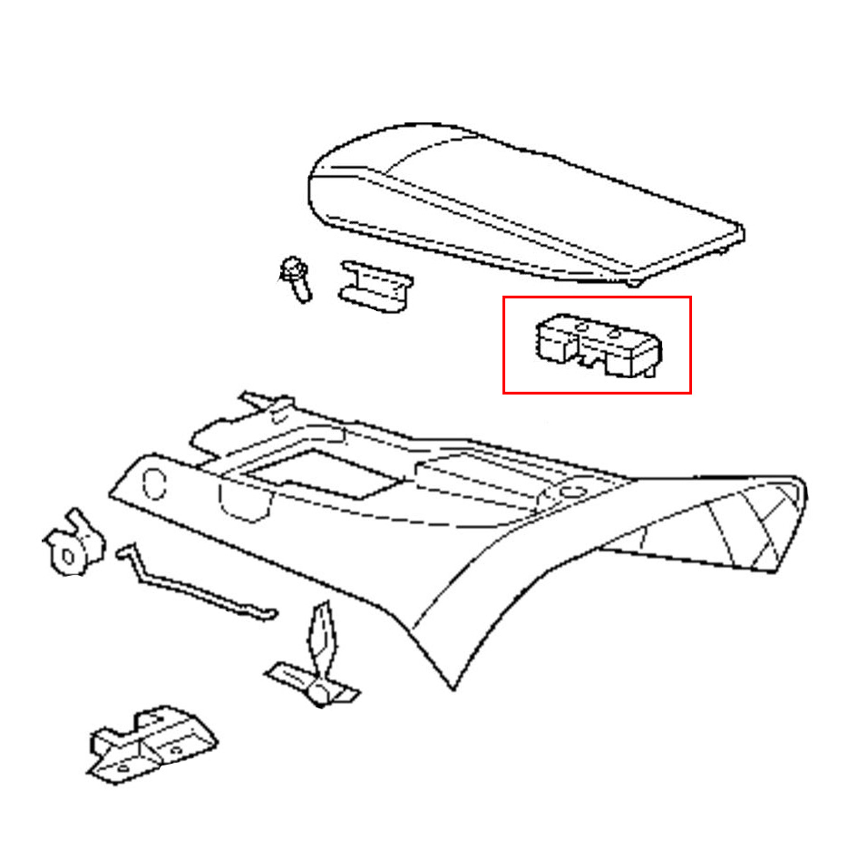 2005-2013 Corvette C6 Center Console Lid Hinge Assembly - GM - 10324493