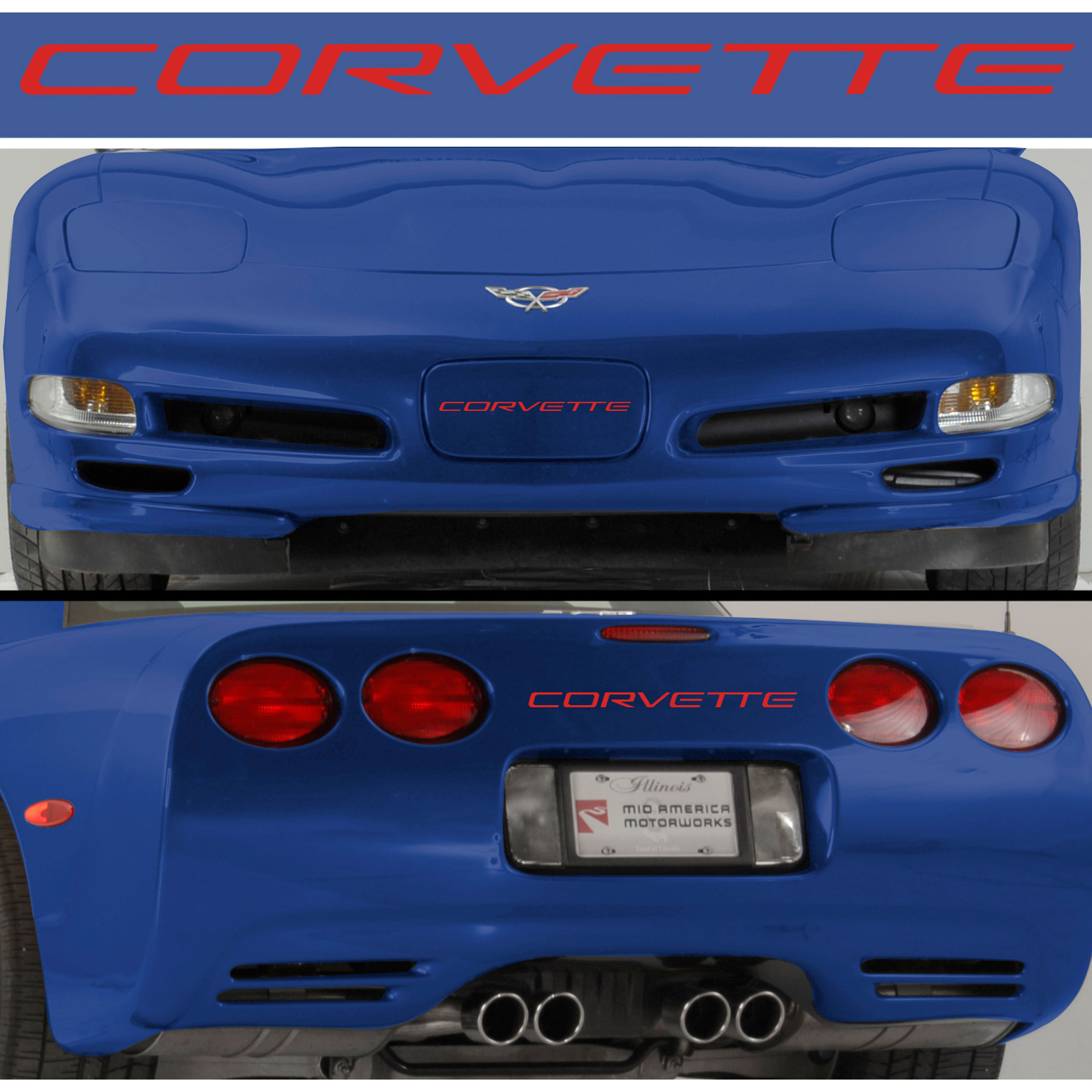 1997-2004 C5 Front and Rear Bumper CORVETTE Vinyl Lettering