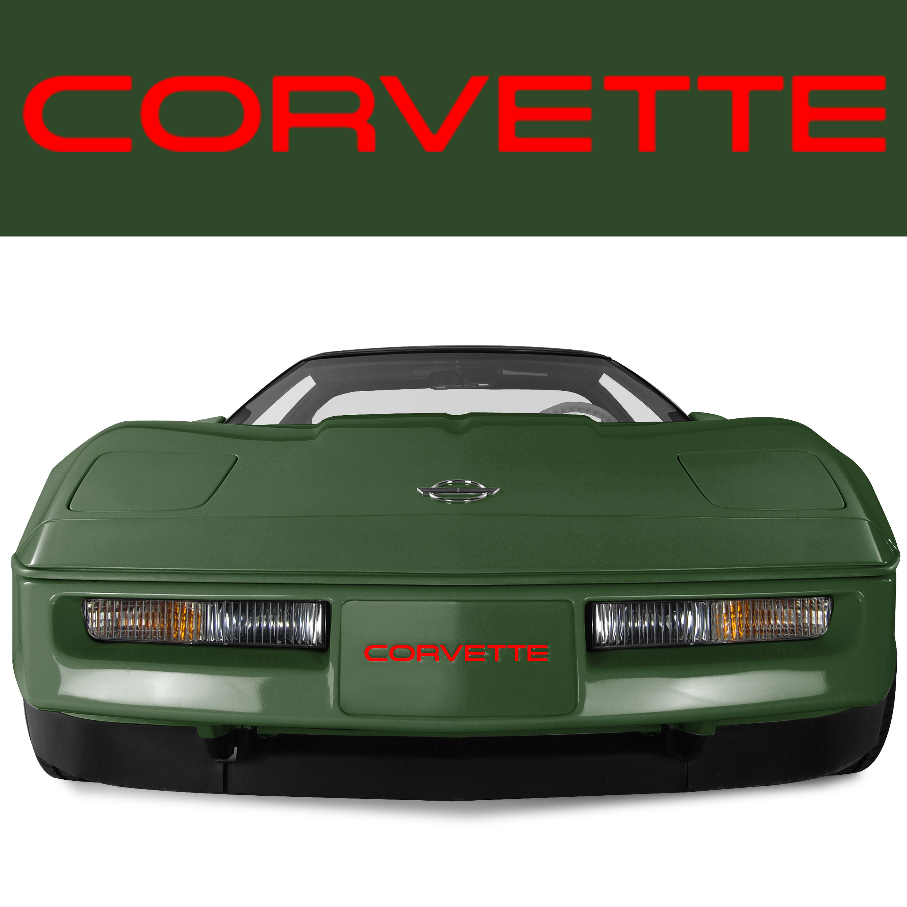 1984-1990 C4 Front Bumper Vinyl CORVETTE Lettering Set