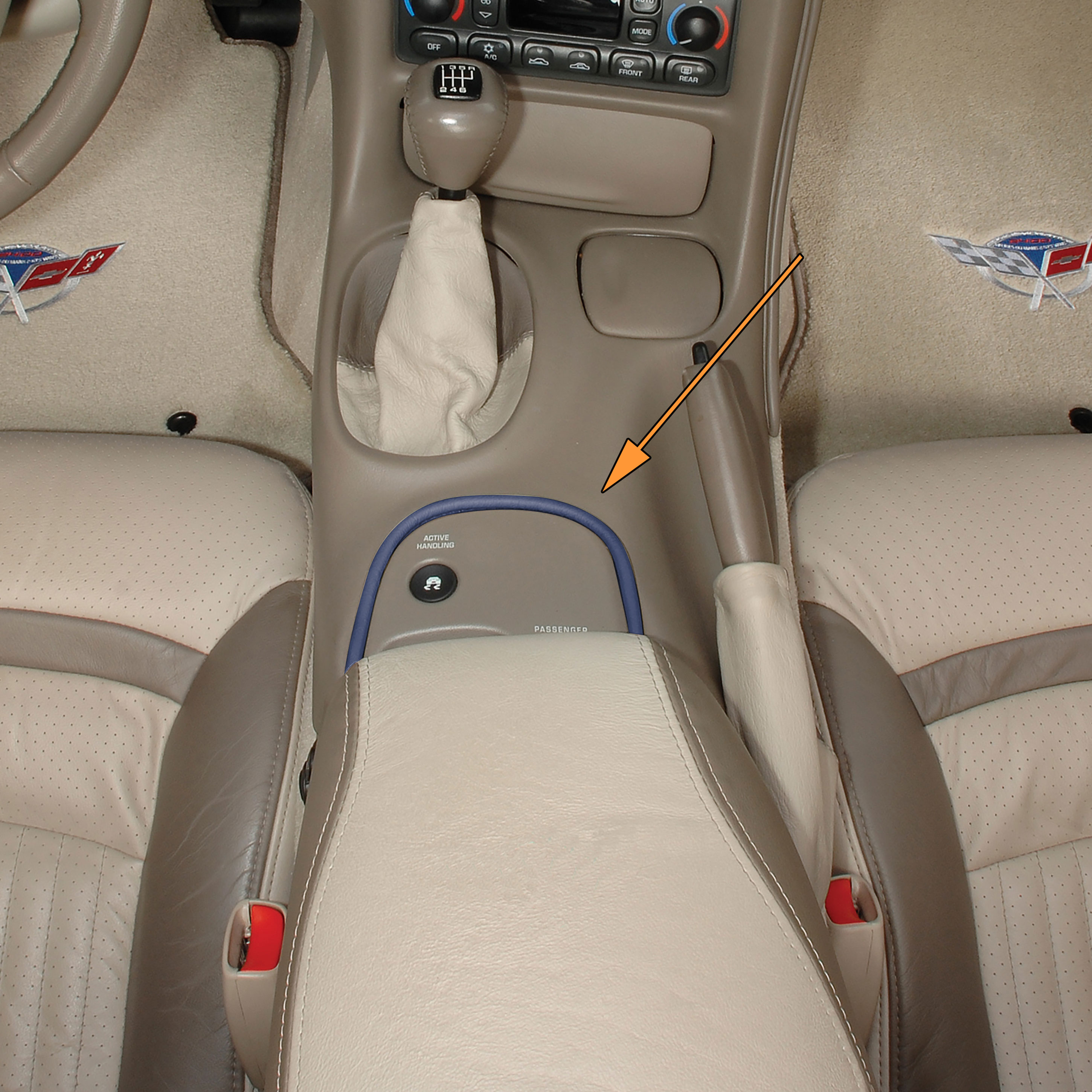1997-2004 Corvette C5 Center Console Leather Welt Accent Color Cord