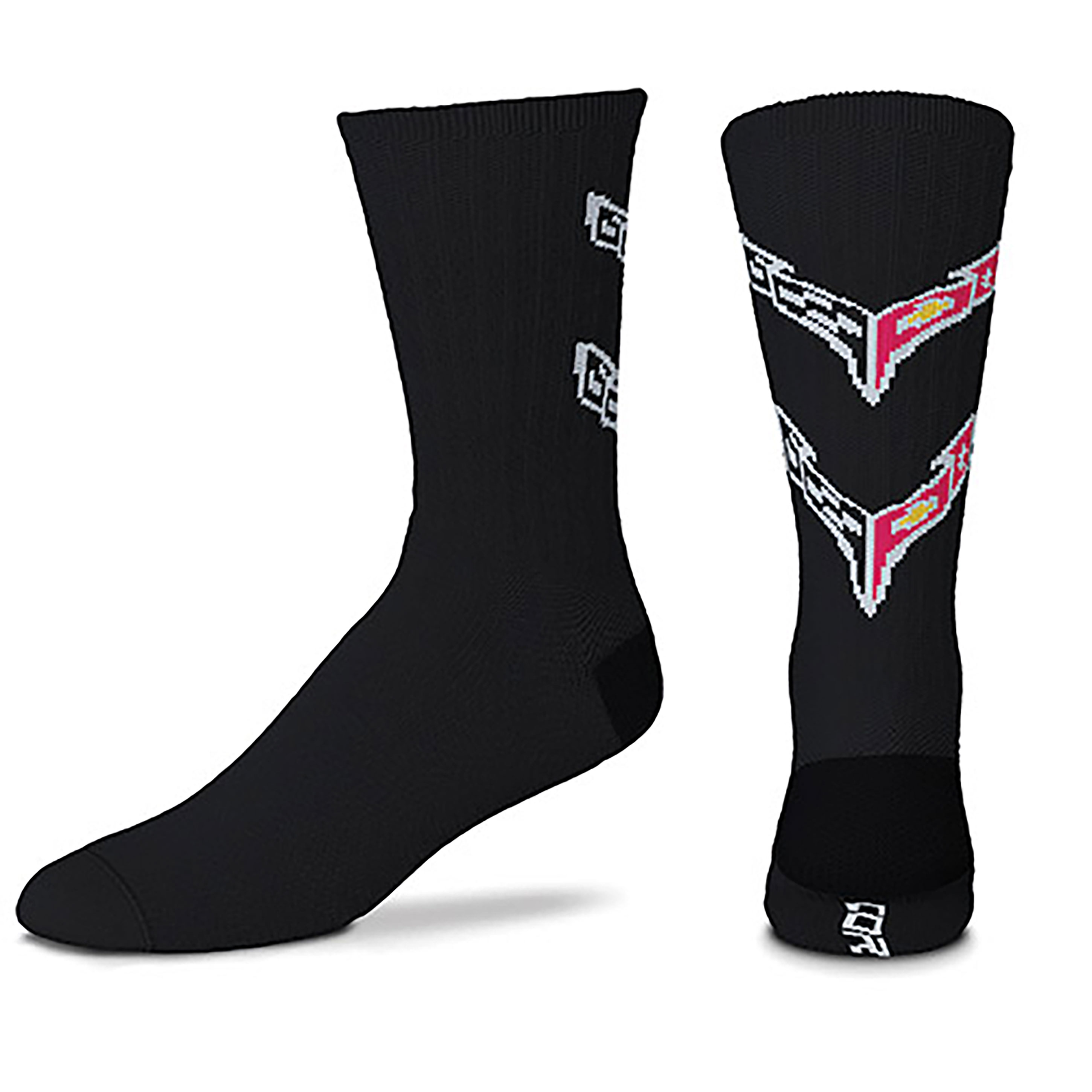 2020-2024 Corvette C8 Black Crew Socks